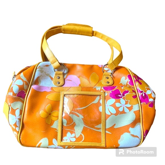 Roxy | Bags | Vintage Roxy Weekender Bag With Tropical Orange Print ...